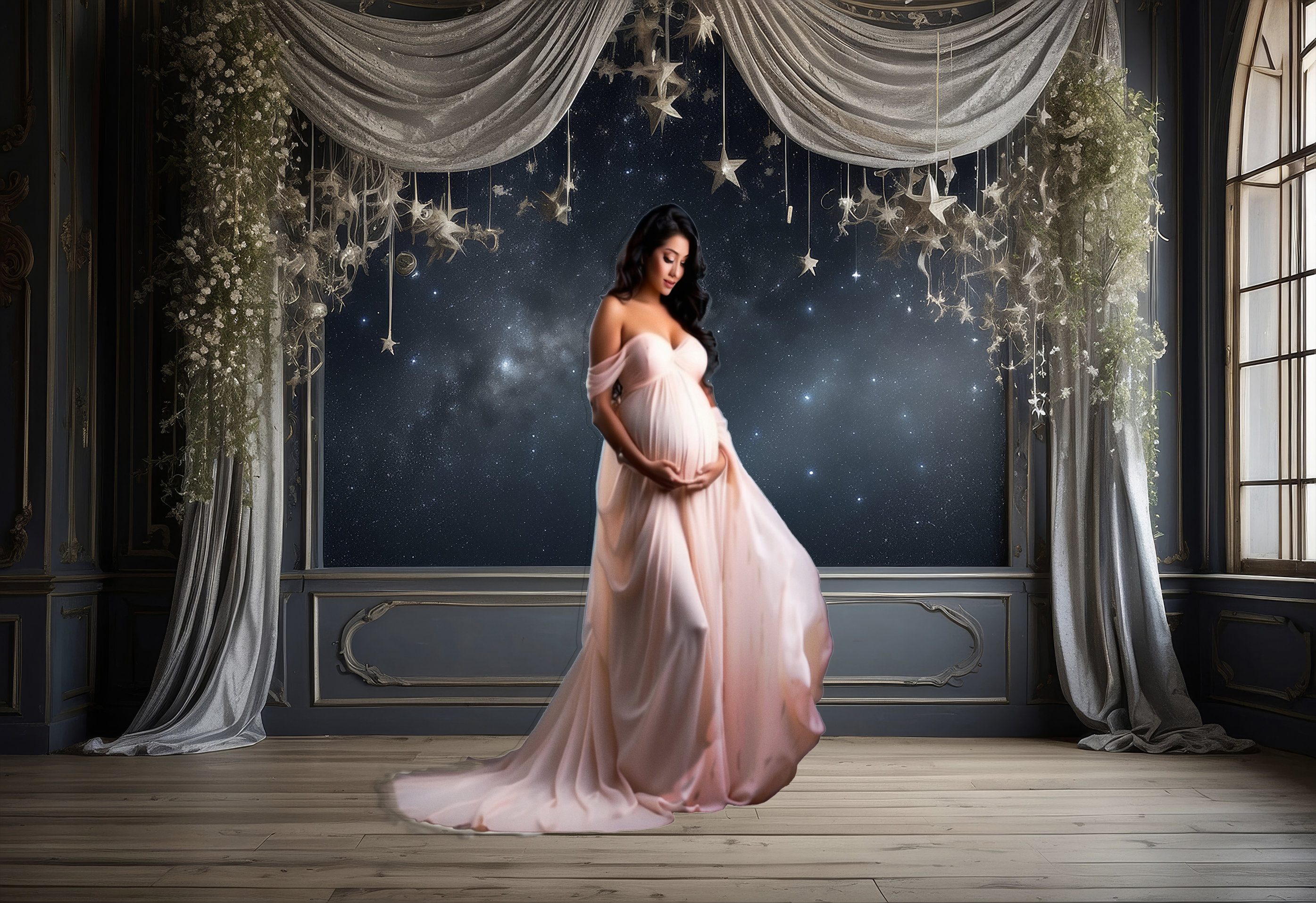 Celestial Stars Maternity Backdrop Bundle of 10 Baby Boy Photography ...
