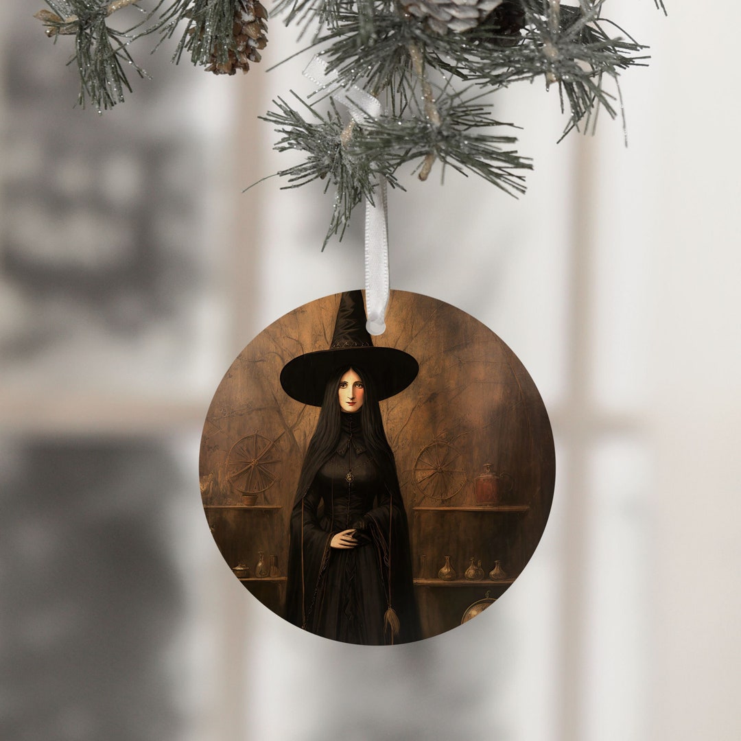 Witch Christmas Ornament PNG, Yule Ornament for Gothic Christmas ...