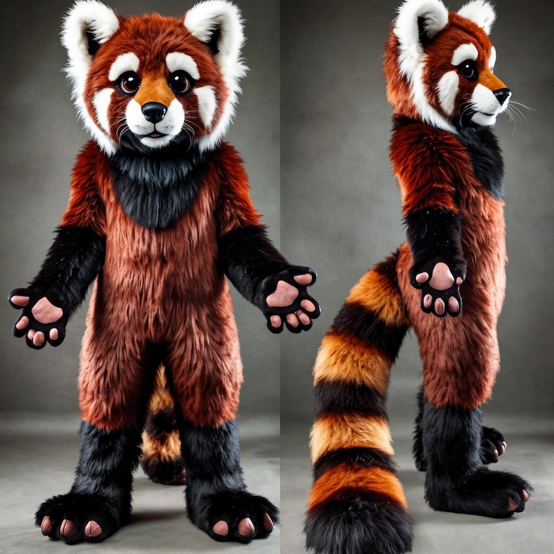 Custom Red Panda Furry Costume Realistic Full-body Cosplay Suit With ...