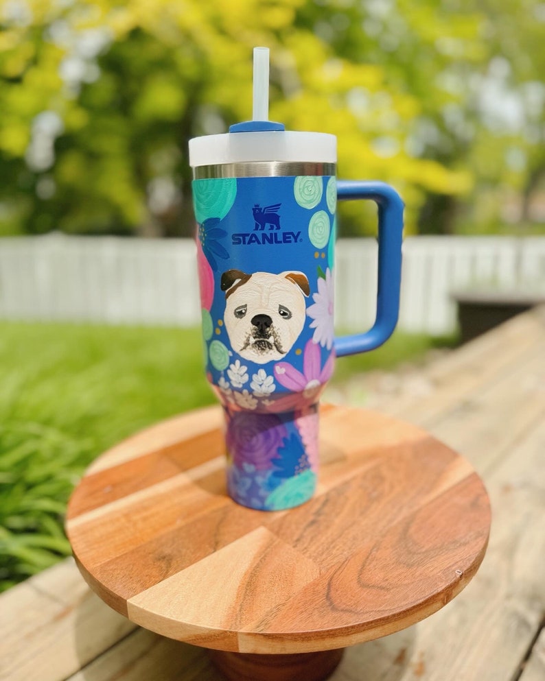 Custom Hand-painted Pet Portrait/animal Stanley Tumblers - Etsy