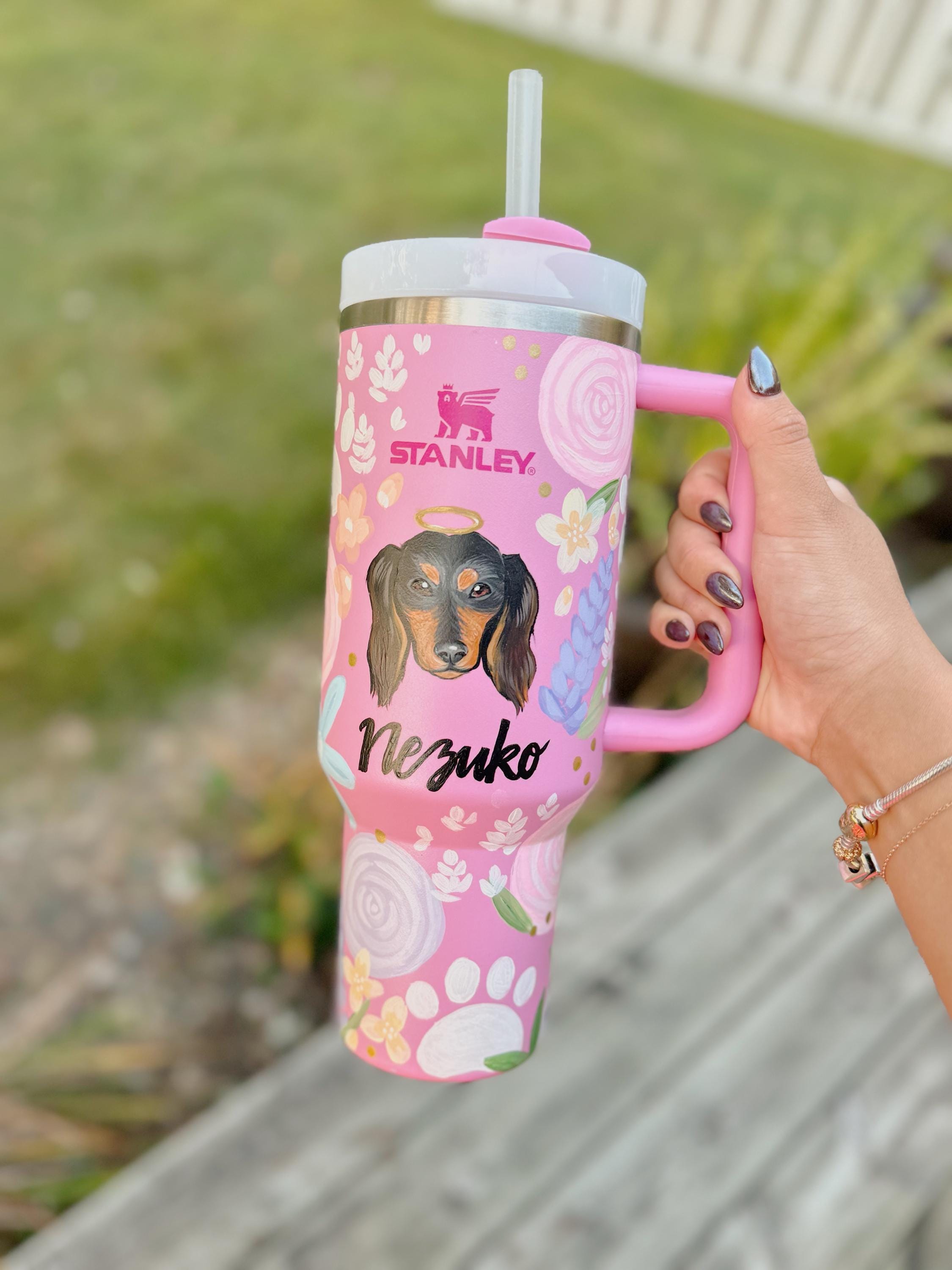 Custom Hand-painted Pet Portrait/animal Stanley Tumblers - Etsy