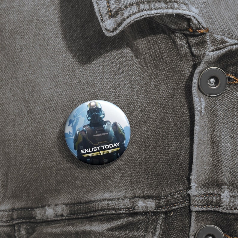 Helldivers 2 Pin Button Exclusive Gamer Badge for Helldivers Fans Helldiver Button With Slogan ...