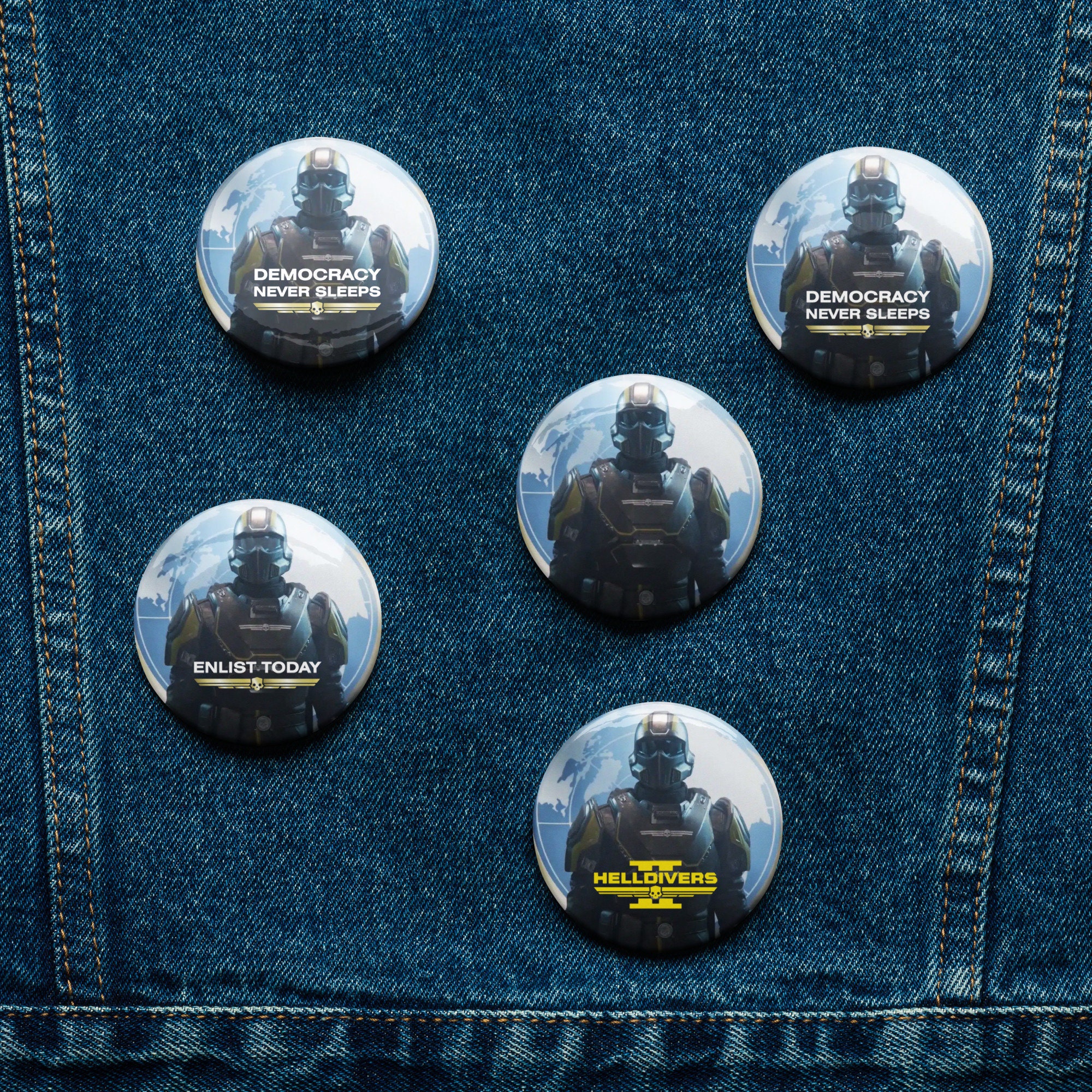 Helldivers 2 Pin Button Exclusive Gamer Badge for Helldivers Fans Helldiver Button With Slogan ...