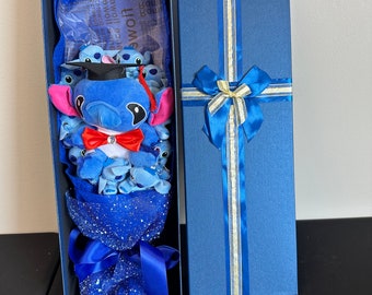 7 Plushies Bouquet. Blue Bouquet. Birthday Gift. Valentine's Day Gift ...