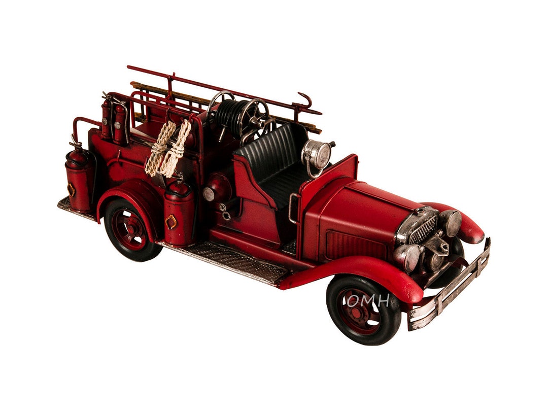 Handmade 1910s Fire Engine Truck Model - Etsy