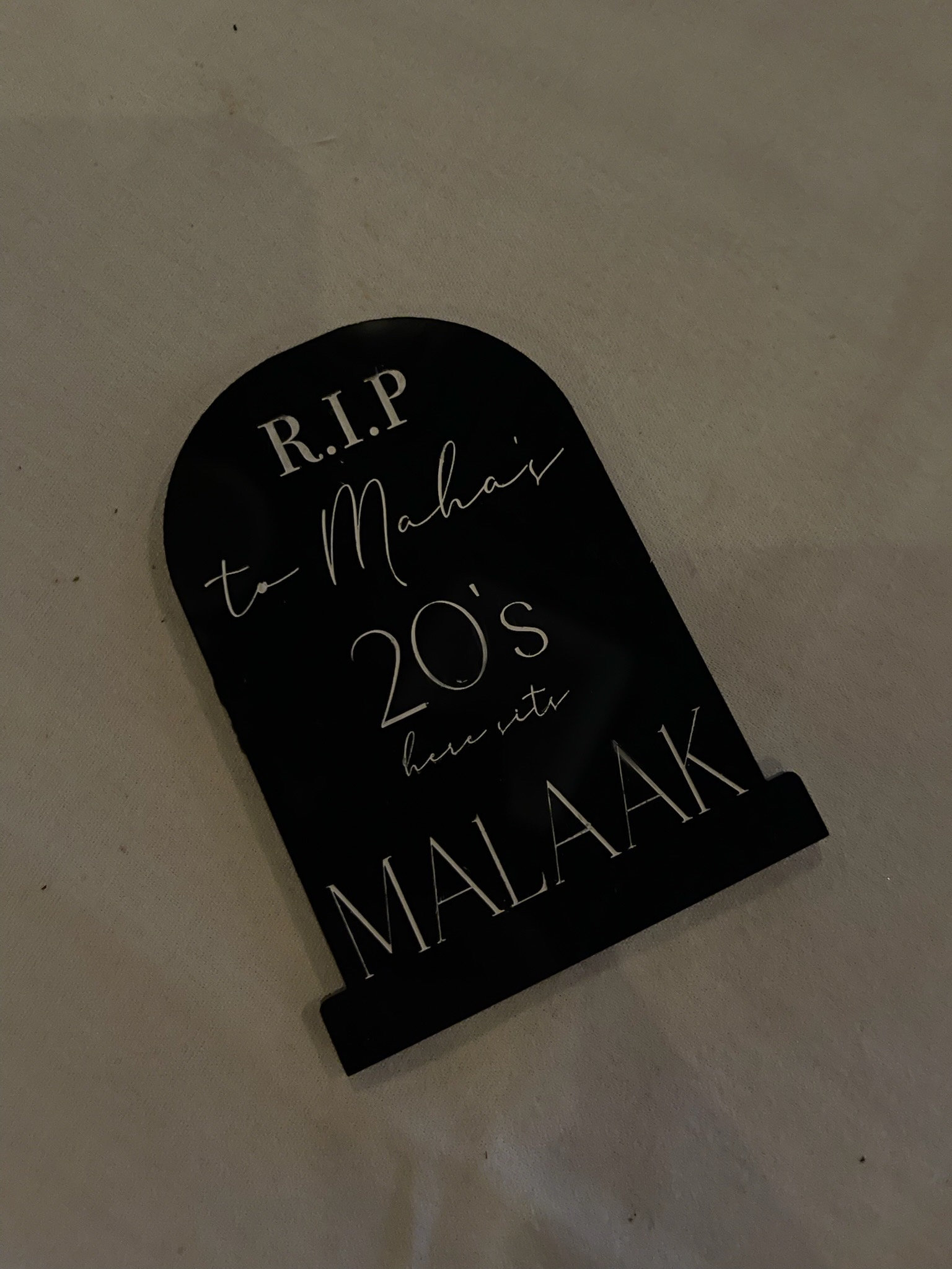 RIP to My 20’s Tombstone Magnet - 30th Birthday Black Acrylic Party ...