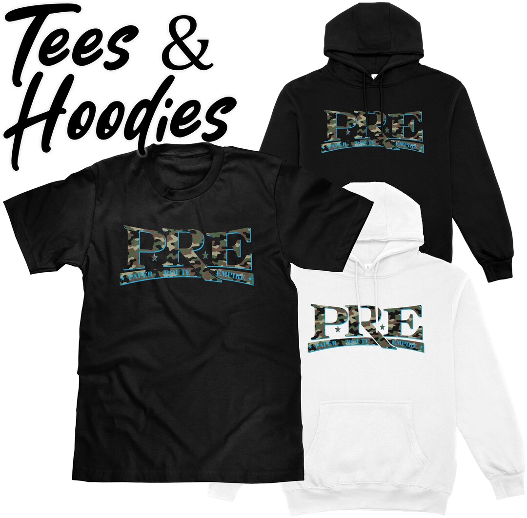 PRE Paper Route Empire Blue Camo Young Dolph Tee Hoodies Also Available ...