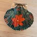 Christmas Tree Ornaments, Scallop/clam Shells,decoupage/hand Painted ...