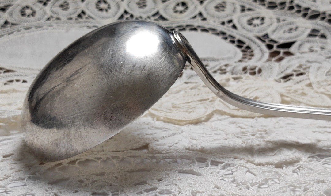 Large Solid Silver Ladle 186g, France, Art Nouveau / Jeweler Christofle ...