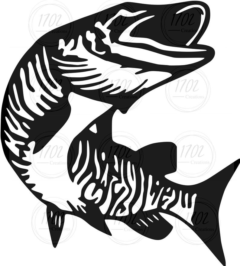 Muskie SVG DXF Digital File - Etsy