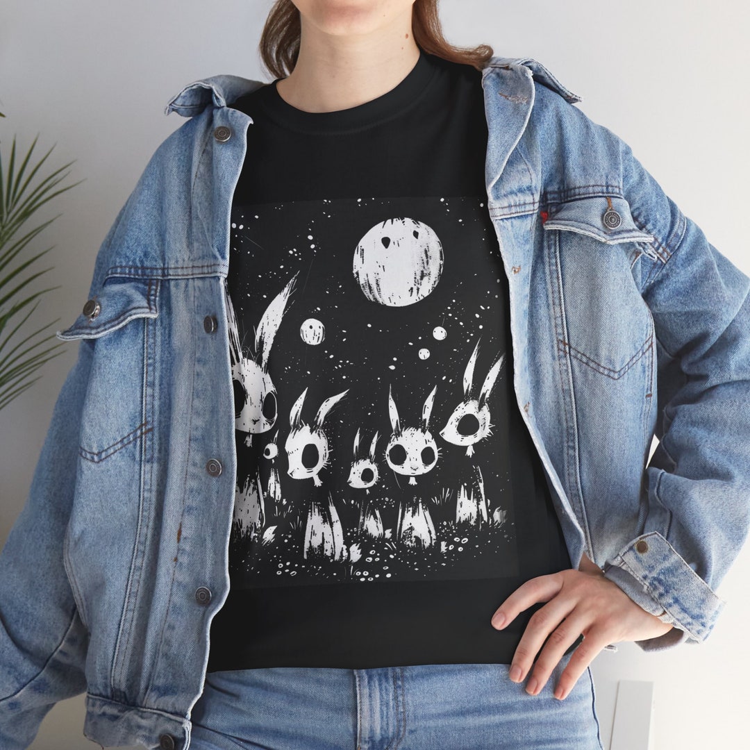 Weird Bunny Shirt Creepy Cute Weirdcore Gothic Clothes Dark Cottagecore ...