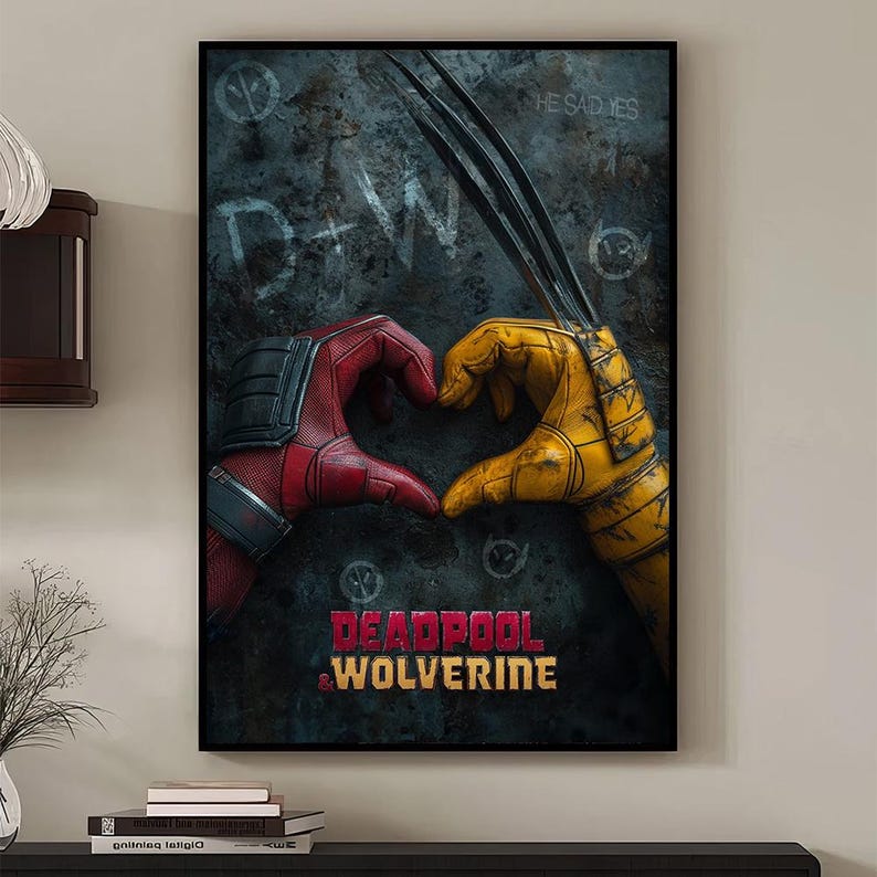 Deadpool and Wolverine Movie Poster Personalised Poster Movie Poster ...