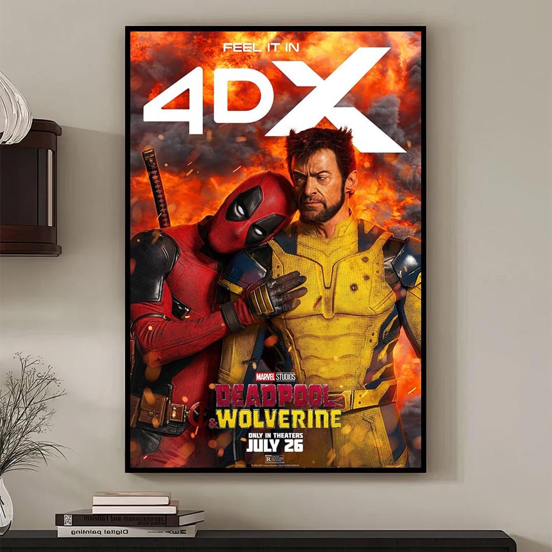 Deadpool & Wolverine Movie Poster Personalised Poster Movie Poster 4DX ...