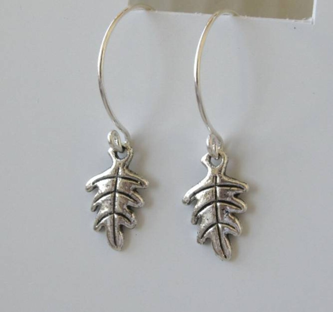 Mini Silver Hoop 2 Pair Tiny Silver Hoops Dainty Handmade Earrings Leaf ...