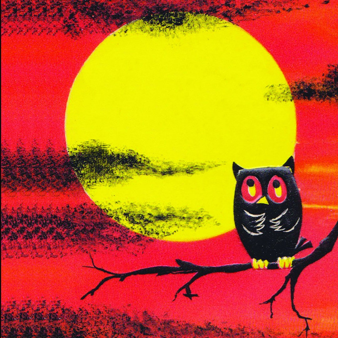 Vintage Harvest Moon Halloween Tile Coaster - Etsy