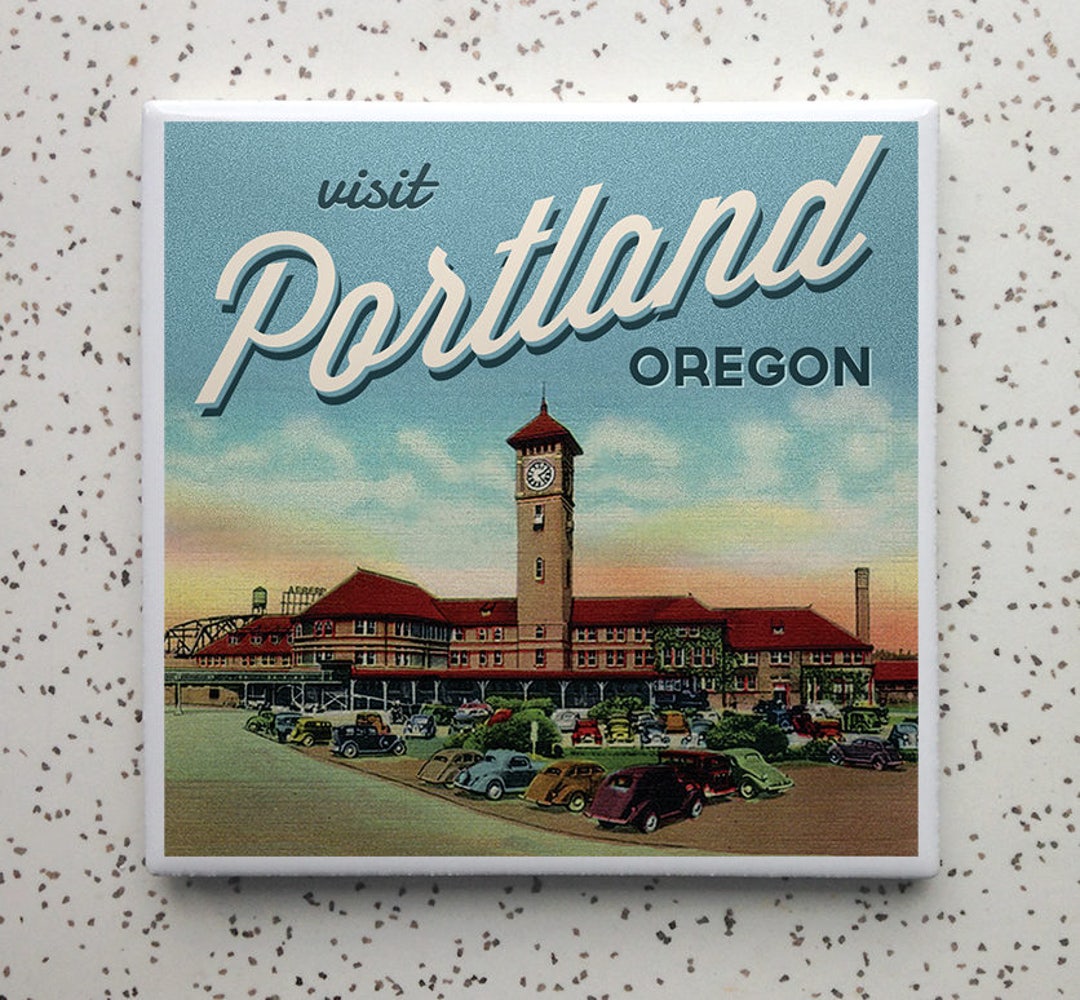 Portland OR Train Station Tile Coaster - Etsy