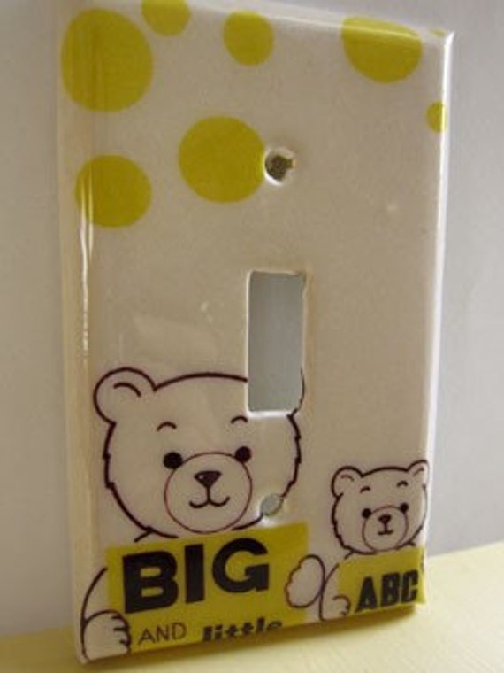 Items similar to Big Little ABC Light Switch Plate on Etsy