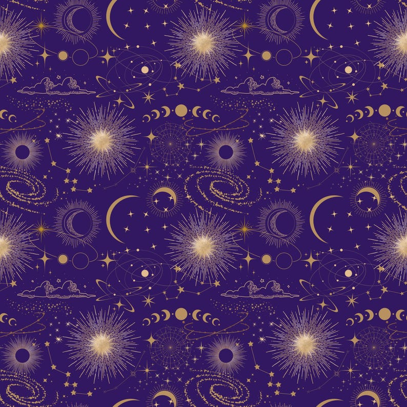 Night Sky Repeating Pattern - Etsy