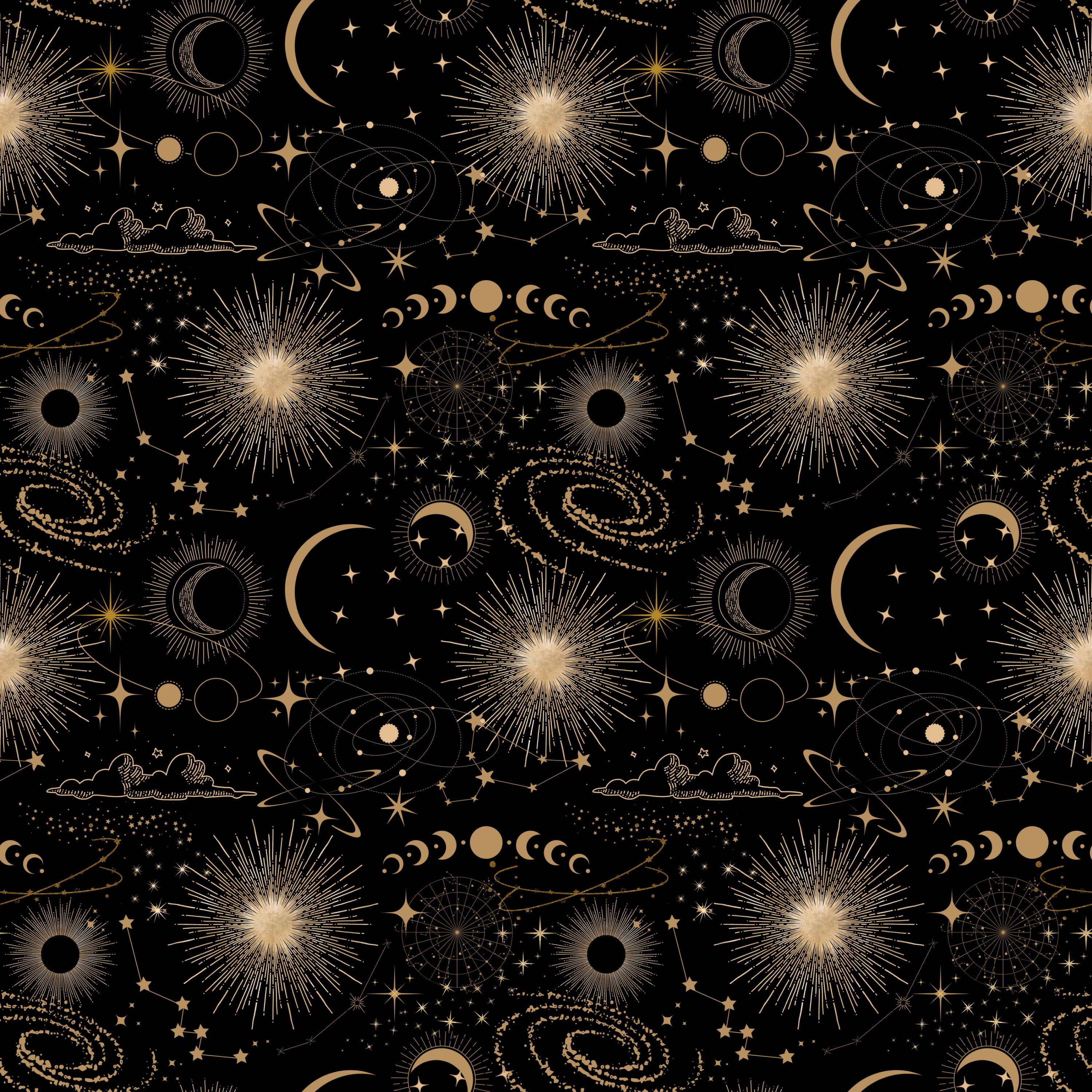 Night Sky Repeating Pattern - Etsy
