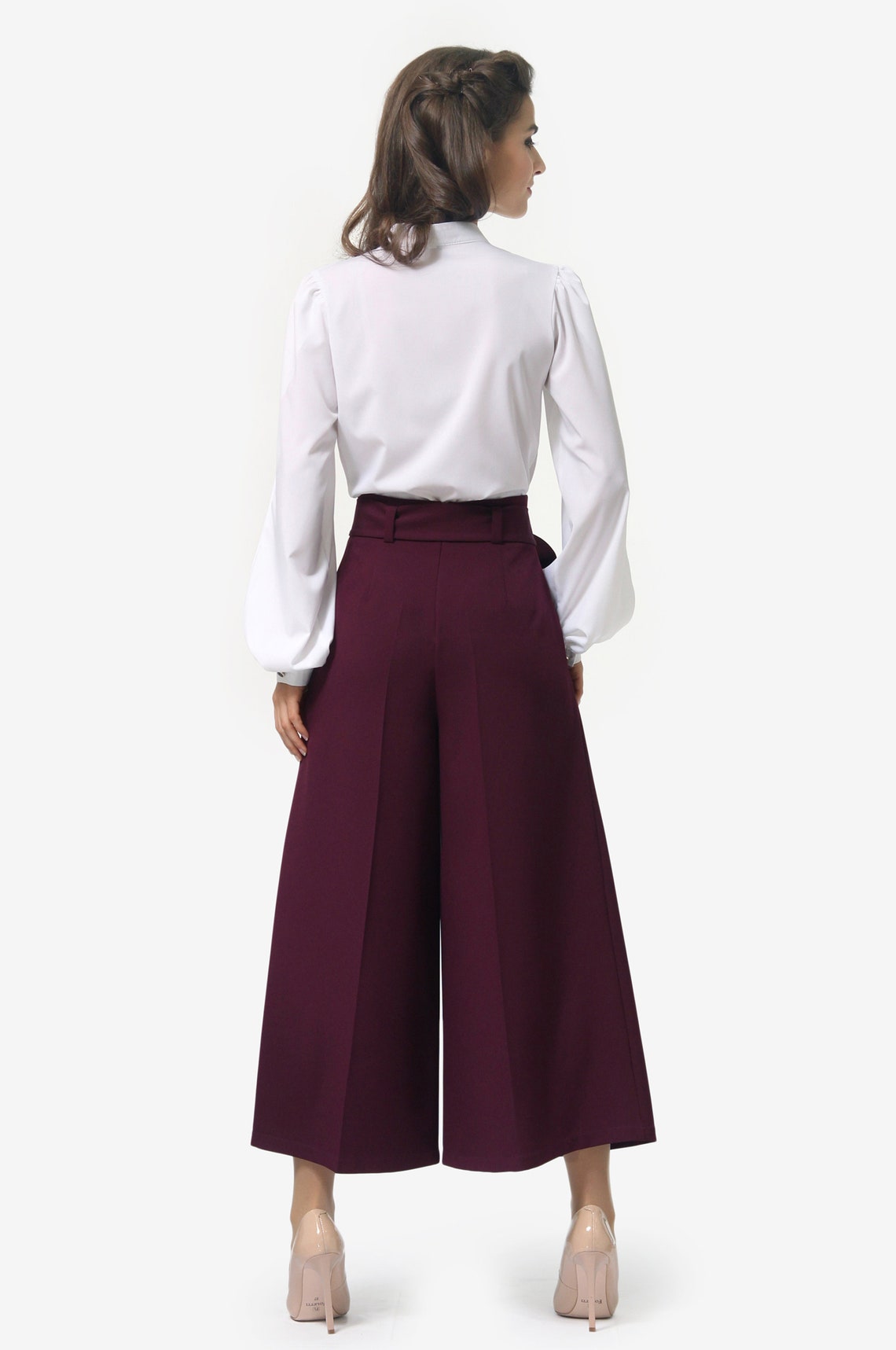 Straight Silhouette Culottes, Flared at the Bottom. the Model Features ...