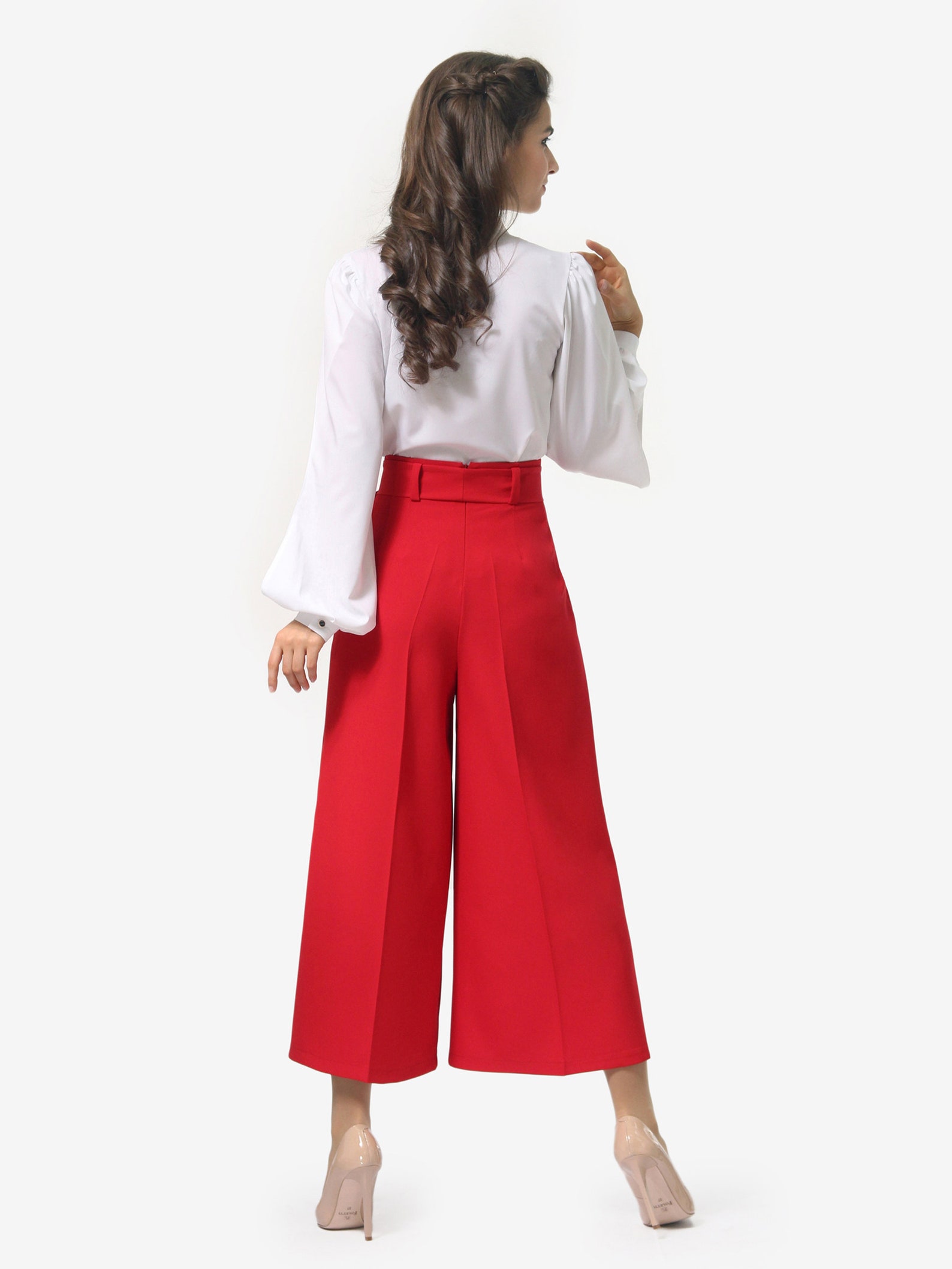 Straight Silhouette Culottes, Flared at the Bottom. the Model Features ...