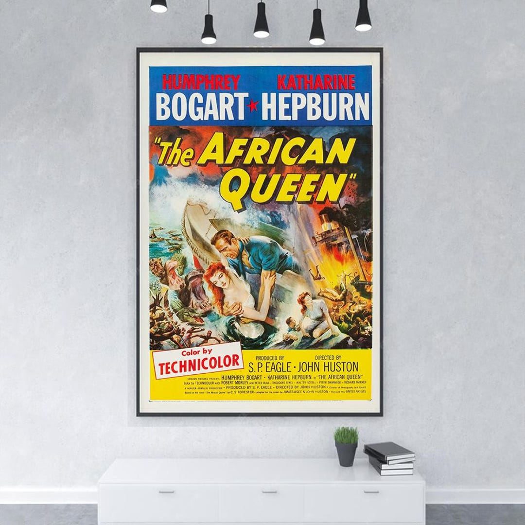 The African Queen 1952 Movie Poster Print, Wall Decor Printings, Modern ...