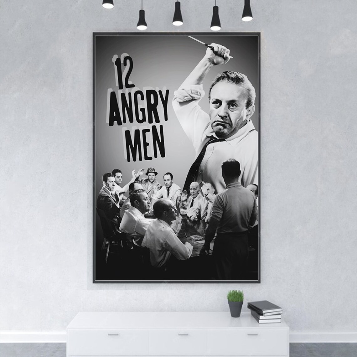 12 Angry Men 1957 Movie Poster Print, Wall Decor Printings, Modern Wall ...