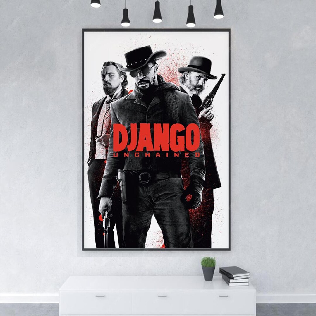 DJANGO UNCHAINED Movie Poster Print, Wall Decor Printings, Modern Wall ...
