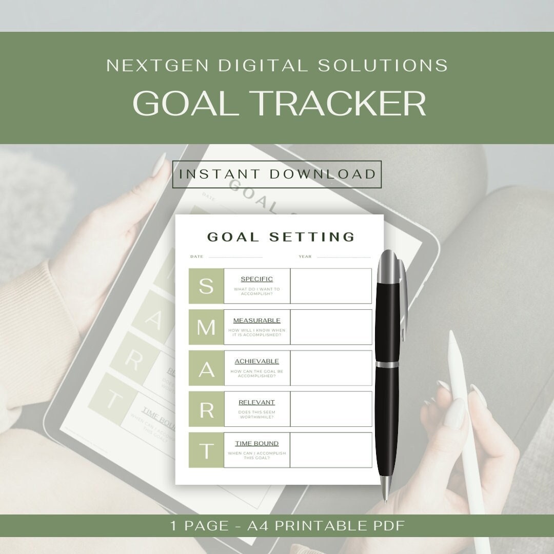 Goal Tracker Smart Goals Digital Download Life Tracker - Etsy