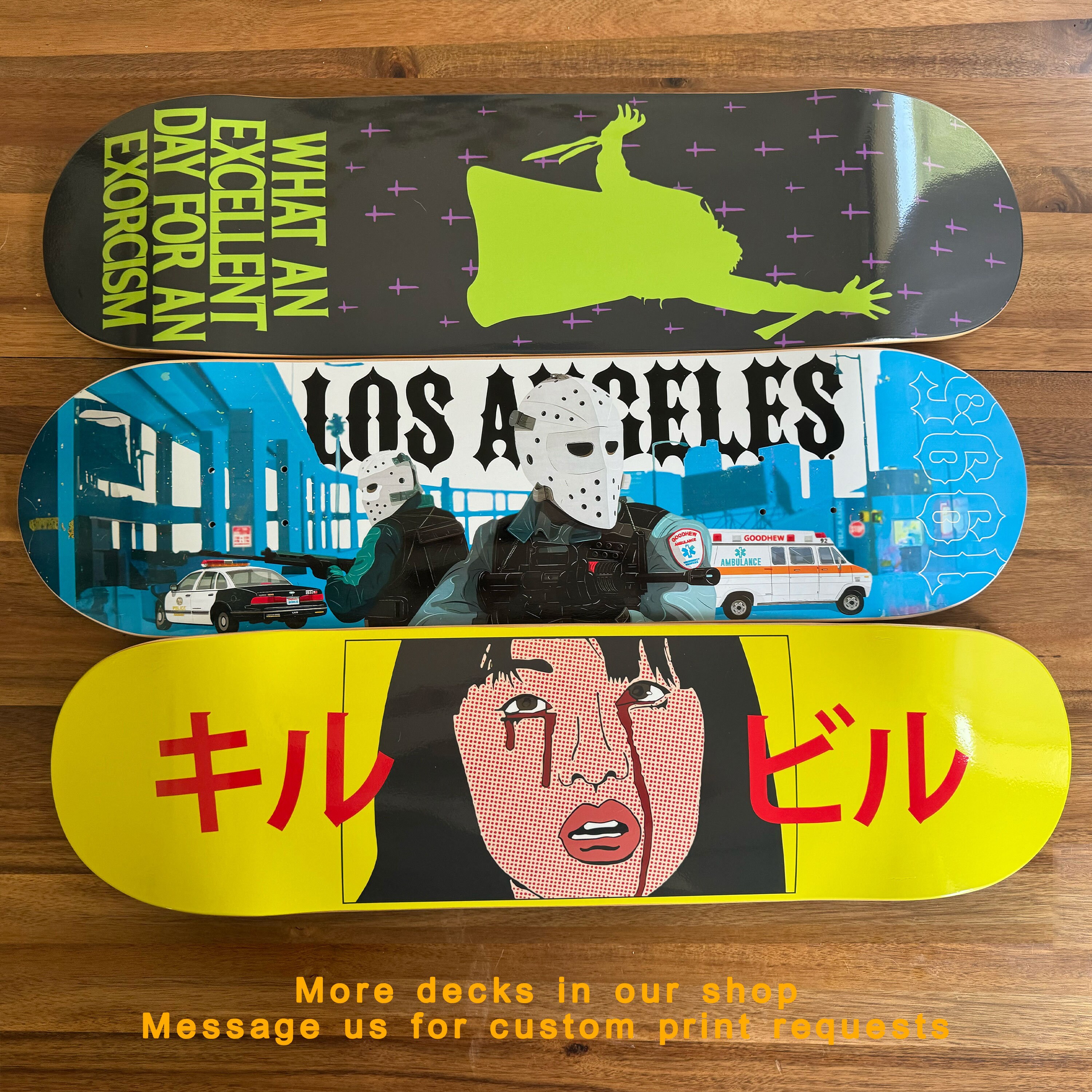 Heat Movie Skate Deck, 90s Action Movie Skateboard Wall Art, Wood Deck ...