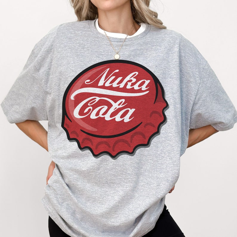 Retro Fallout Nuka Cola Shirt, Bottle Cap Graphic, Vintage Video Game ...