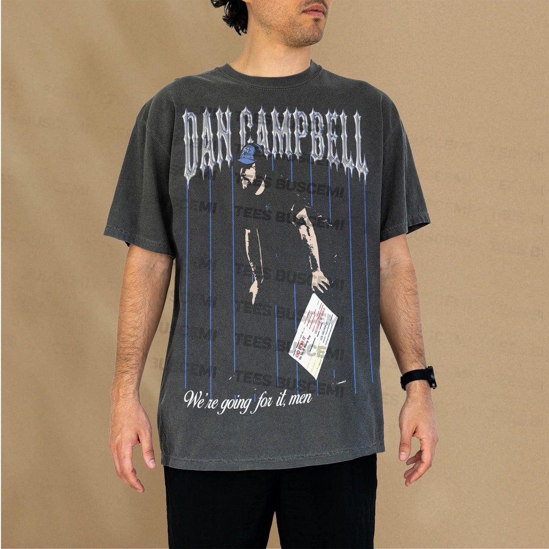 Dan Campbell T-shirt, Unisex Blue and Silver Funny Detroit Football Fan ...