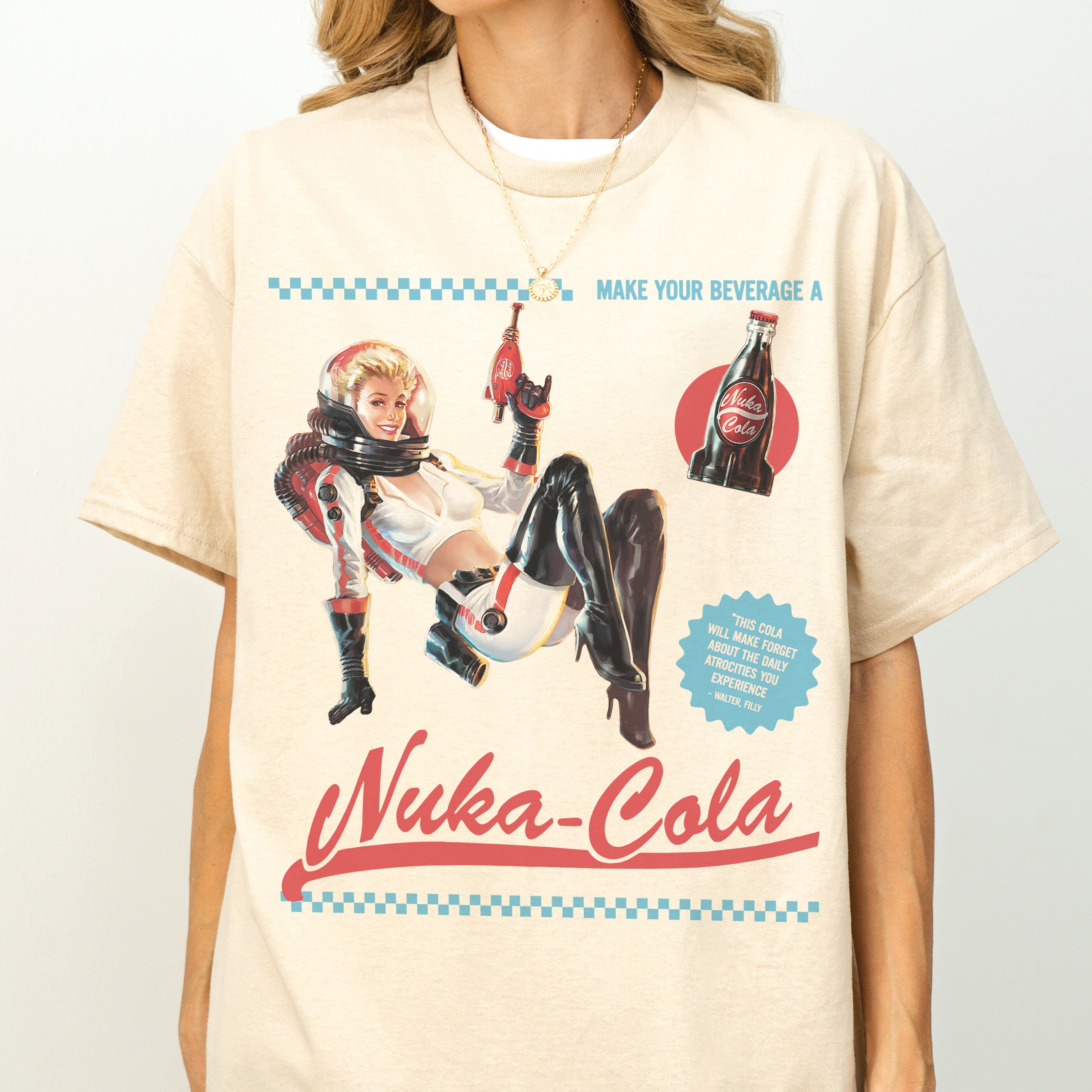 Retro Fallout Nuka-cola Graphic T-shirt, Video Game Tee for Gamers, TV ...