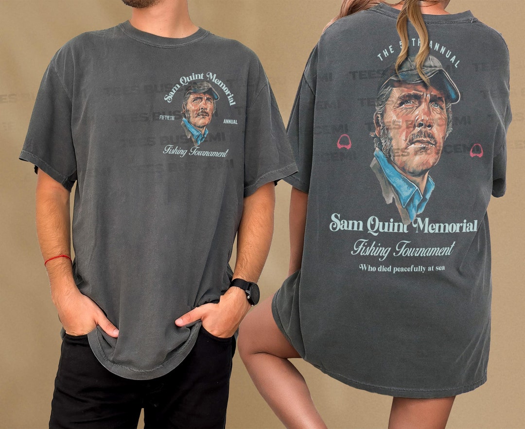 Captain Quint T-shirt, Amity Island Horror Movie Graphic Tee, Funny ...