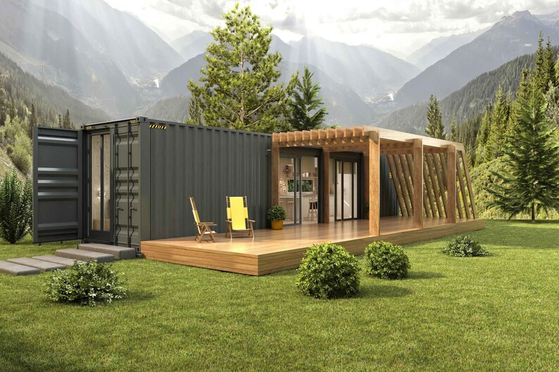 40'x8' Shipping Container Home Plan Design Titian 40ft - Etsy Canada