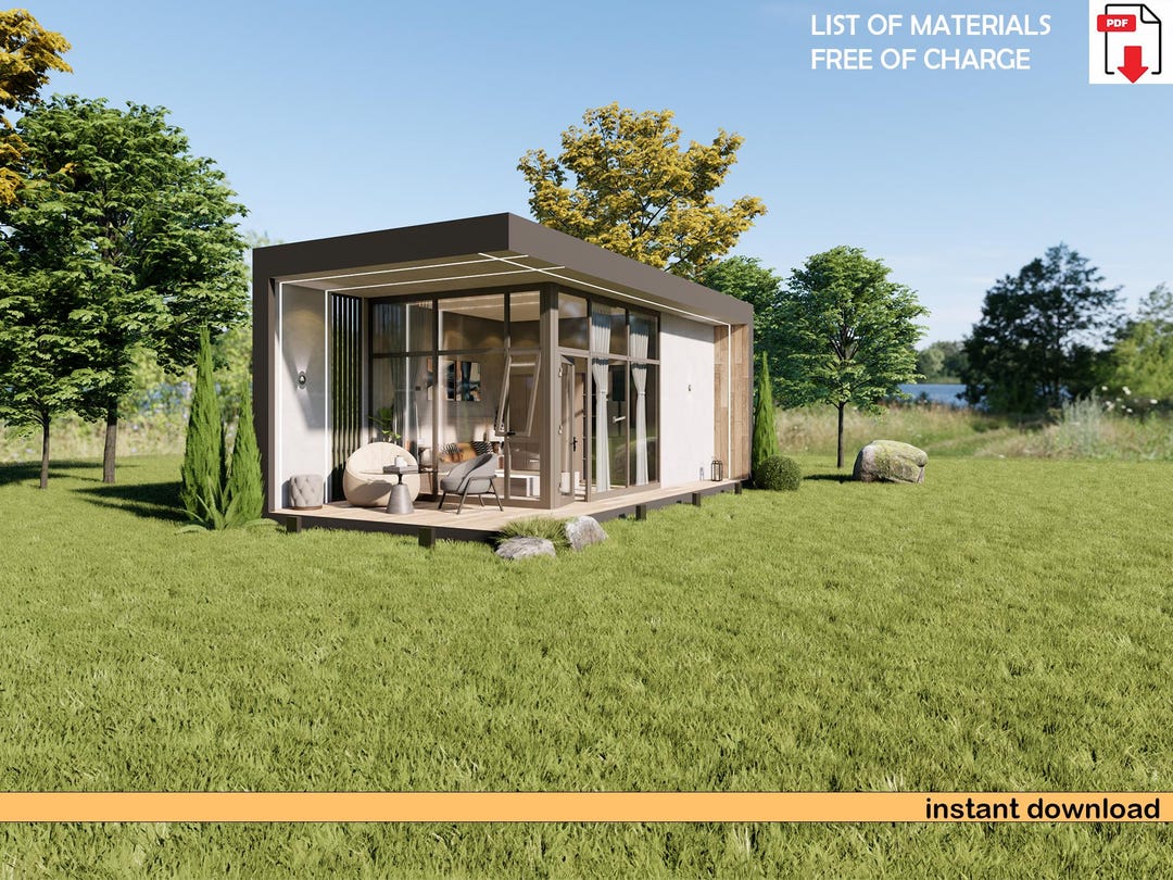 Small House With Loft Cabin DIY Plans | Your Guide to Building an 14' X ...