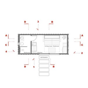 Engineering Drawings of the Shipping Container House - T1 - Etsy UK