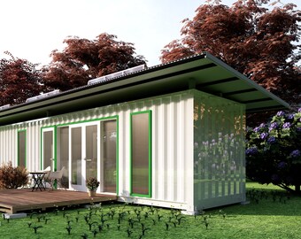 40'x8' Shipping Container Home Plan Design Titian 40ft - Etsy
