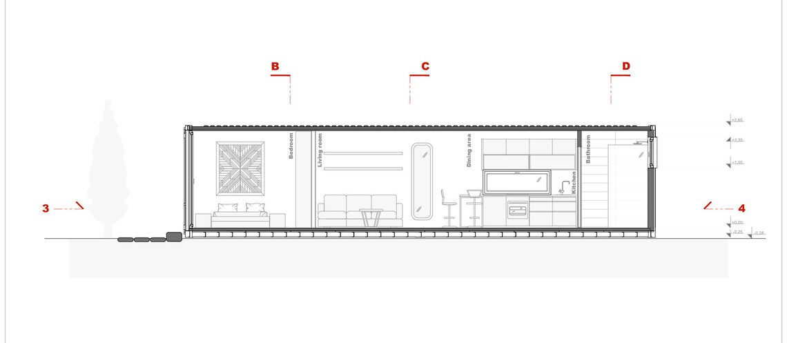 40'x8' Shipping Container Home Plan Design Titian 40ft - Etsy Canada