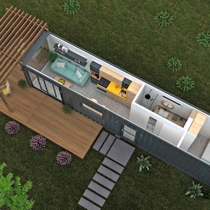 40'x8' Shipping Container Home Plan Design Titian 40ft - Etsy Australia