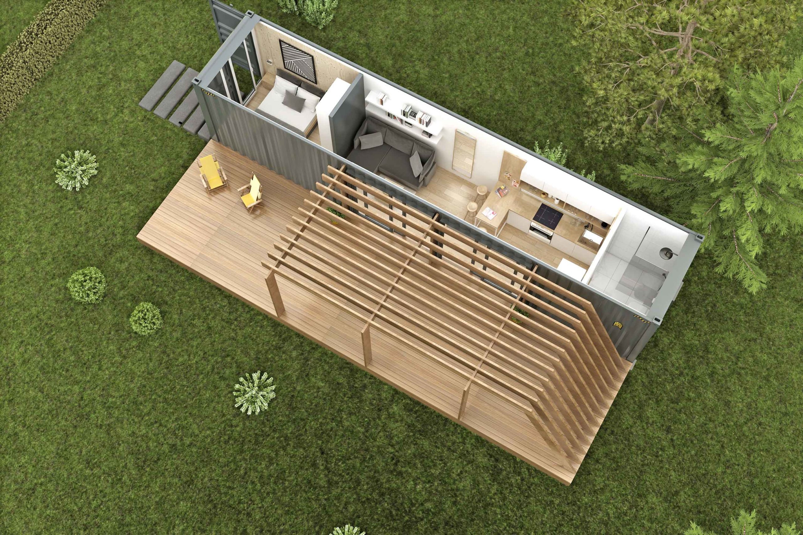 40'x8' Shipping Container Home Plan Design Titian 40ft - Etsy Canada