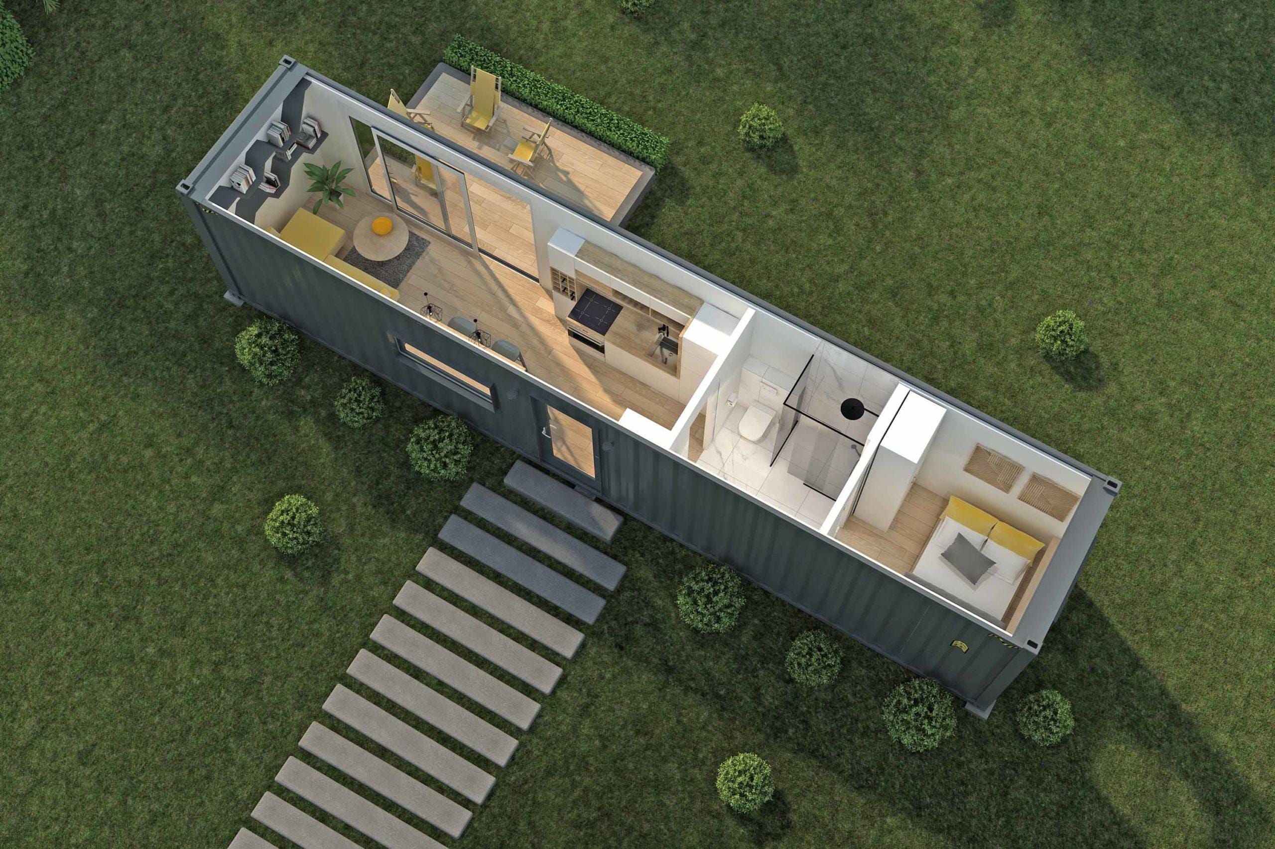 40'x8' Shipping Container Home Plan Design Titian 40ft - Etsy UK