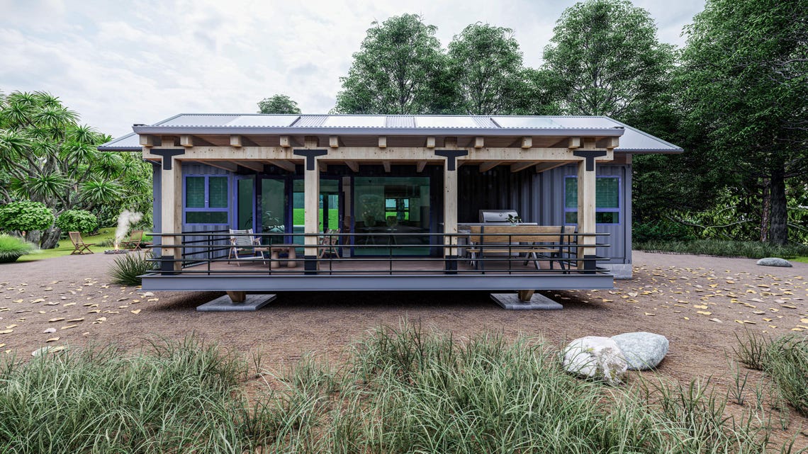 40'x8' Shipping Container Home Plan Design Titian 40ft - Etsy Canada