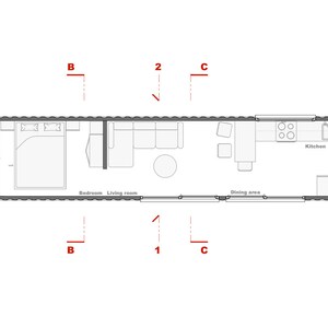 40'x8' Shipping Container Home Plan Design Titian 40ft - Etsy Canada
