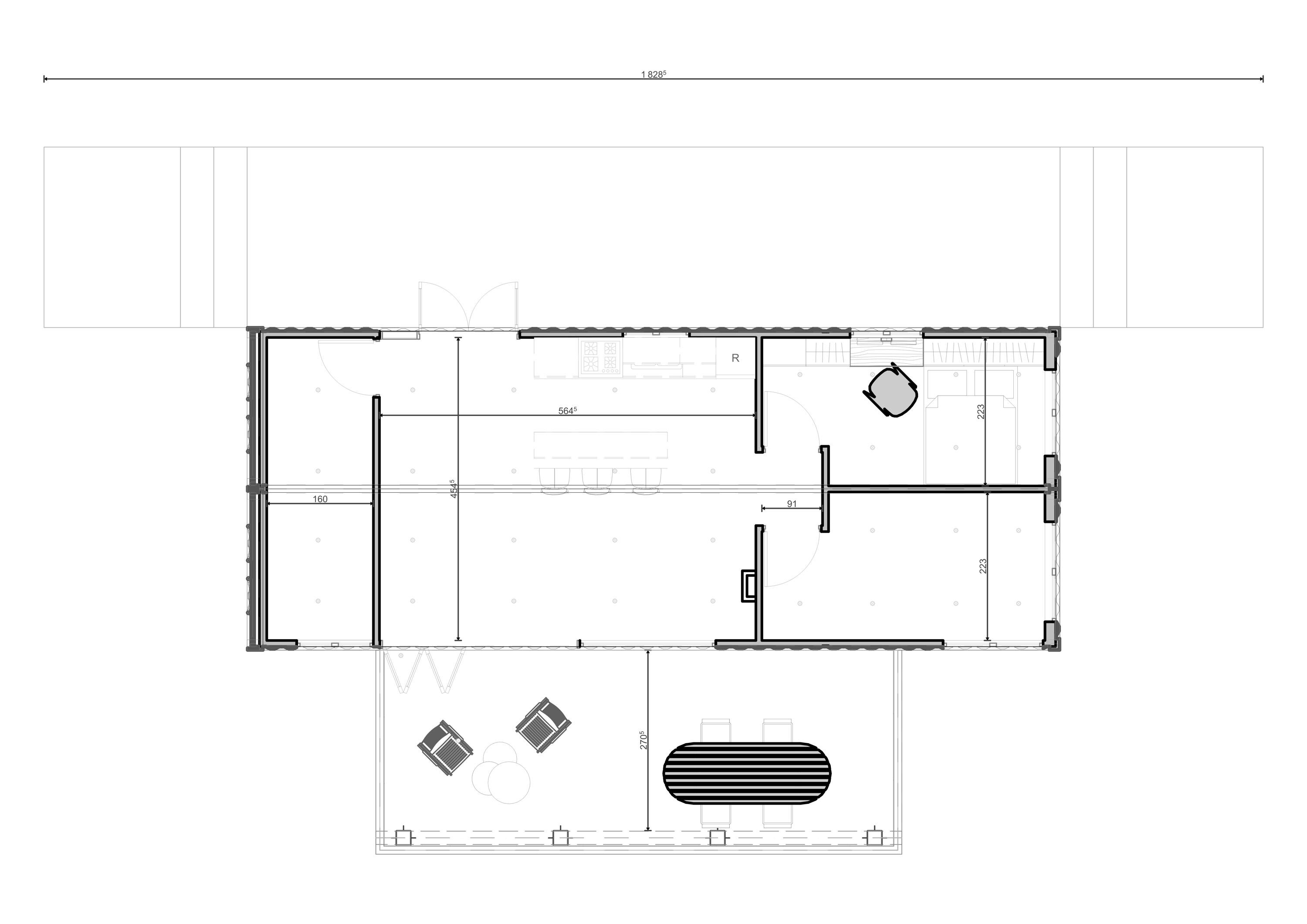 40'x8' Shipping Container Home Plan Design Titian 40ft - Etsy Canada