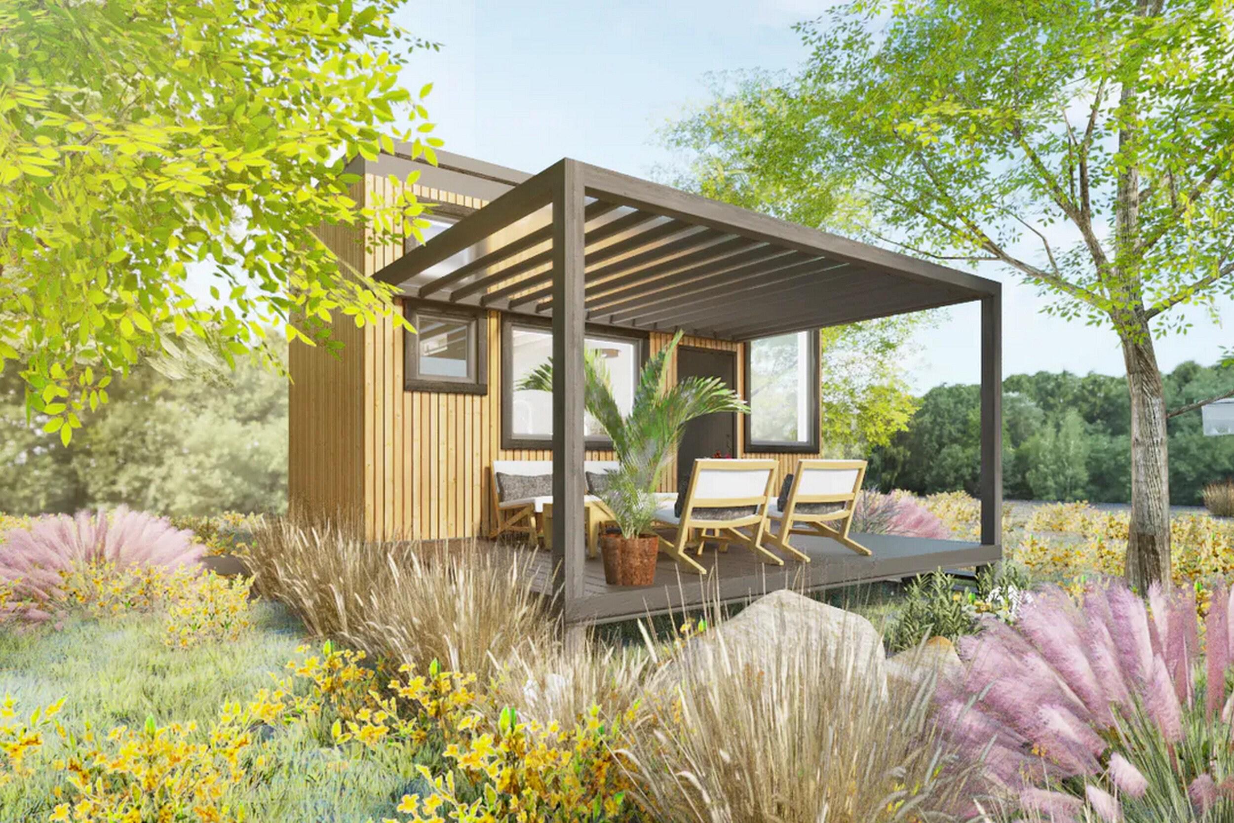 Modern Cabin House Design 34 Sqm. With Loft Bedroom | Basic Floor Plan ...
