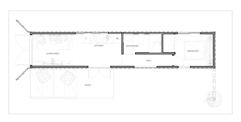40'x8' Shipping Container Home Plan Design Titian 40ft - Etsy
