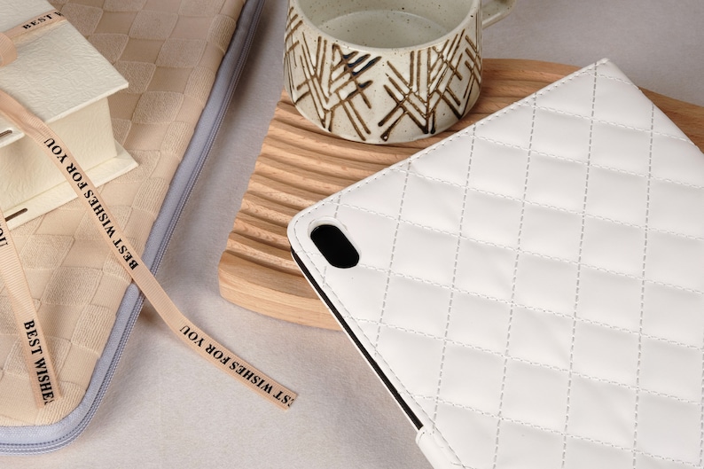 Checkered Pattern iPad Case, Vegan Leather Case.for Air 4 5 Case, iPad ...