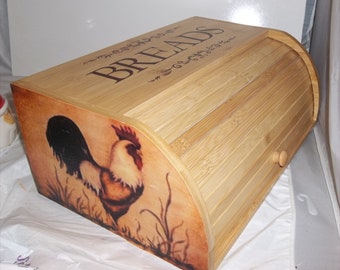 Rooster Bread Box - Etsy