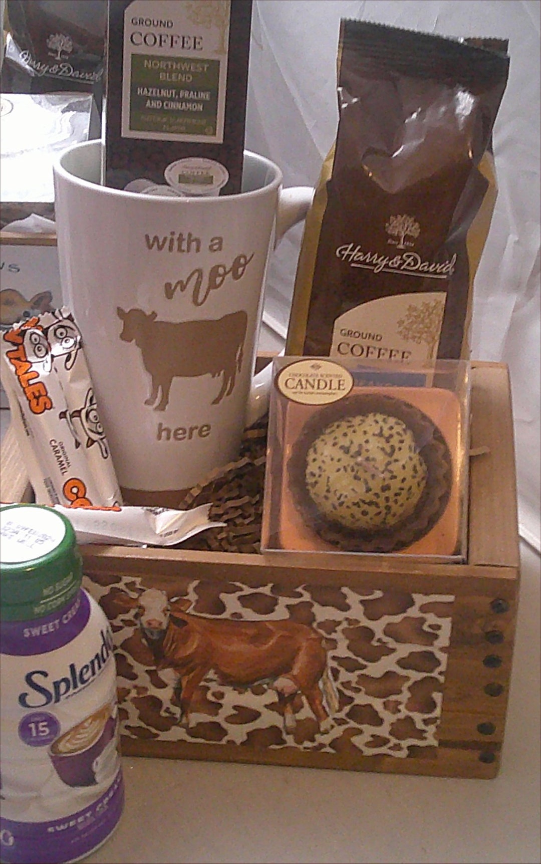 Cow Crate Brown Coffee Lovers Harry David Candy Mug Cream Cow Tails ...